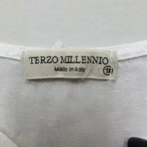 Terzo Millennio | Tops | Terzo Millennio White Linen Crocheted Lace ...